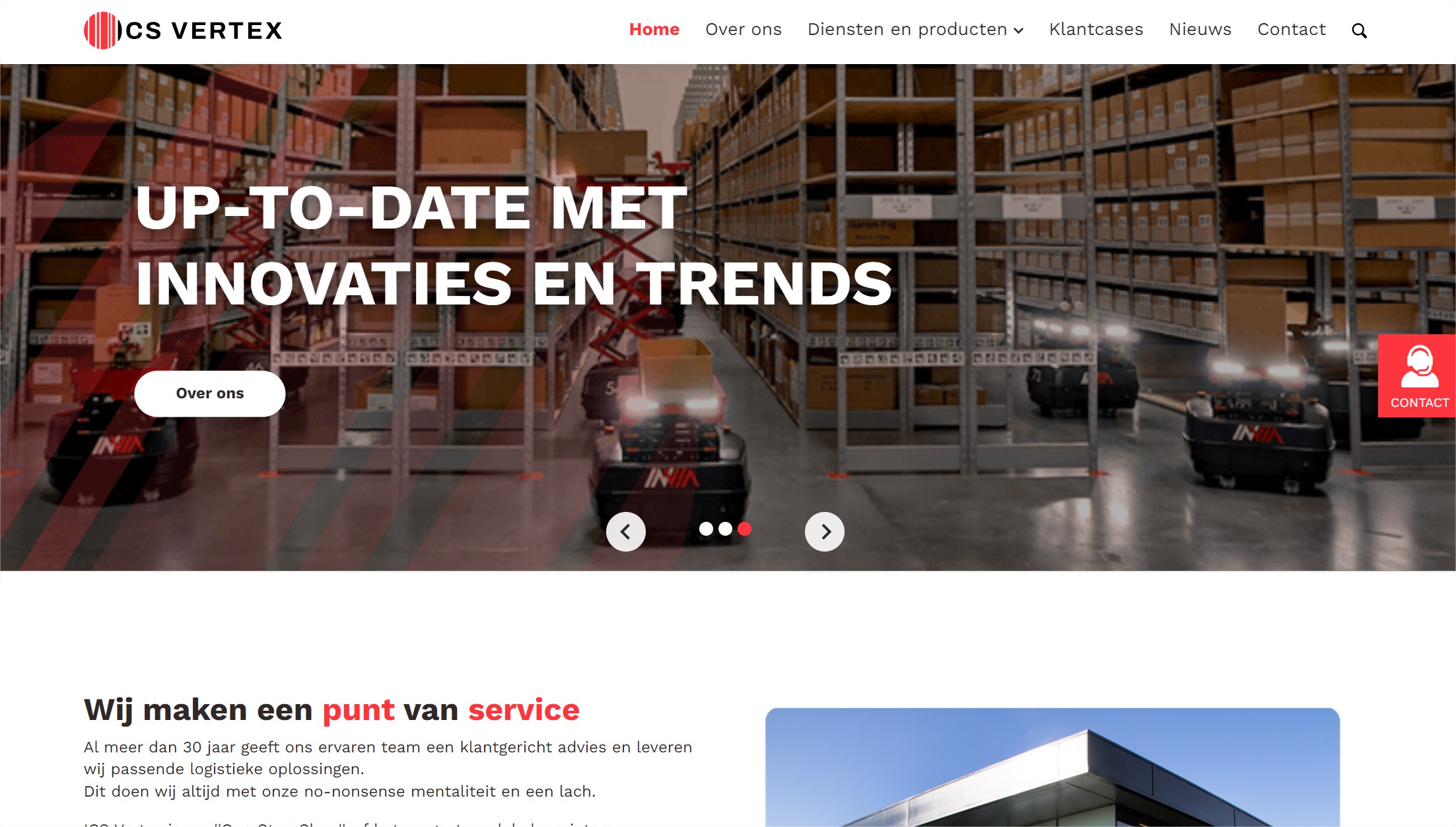 Corporate website voor ICS Vertex | VrijdagOnline
